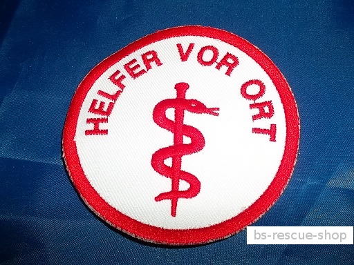 www.bs-rescue-shop.de -Emblem HELFER VOR ORT gestickt